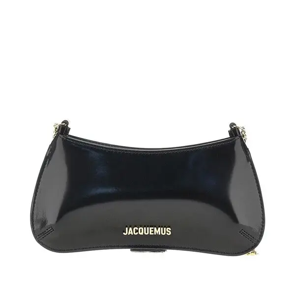 Jacquemus Bisou Chaine Leather Bag - Black