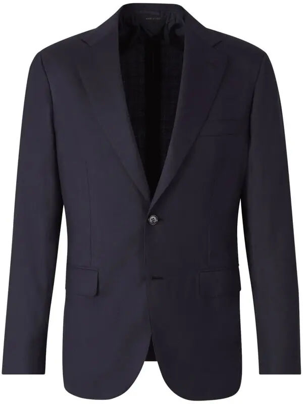 Brioni Wool And Silk Single-breasted Jacket - Multicolor