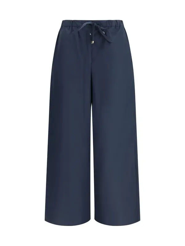 Max Mara S Aureo Cotton Poplin Pants - Blue