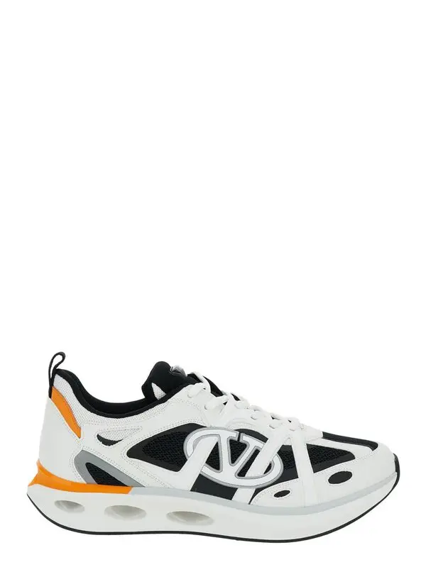 Valentino Garavani Easyjog' Low Top Sneakers With Vlogo Detail In Tech Fabrics - Multicolor