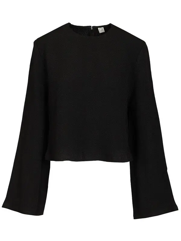 TOTEME Cropped Blouse - Black