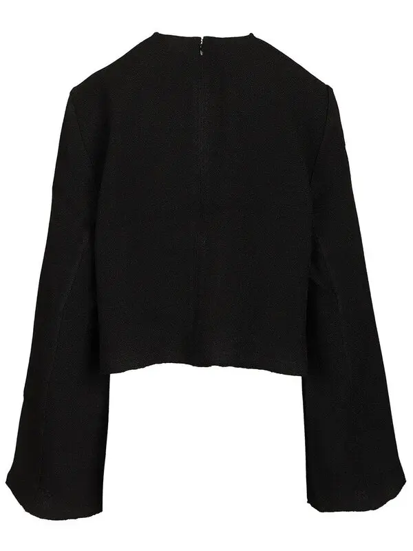 TOTEME Cropped Blouse - Black