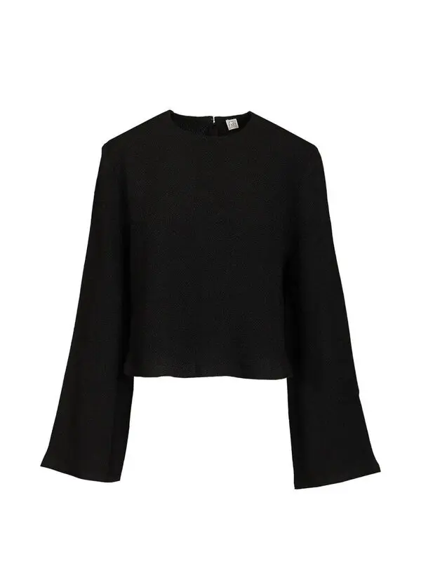 TOTEME Cropped Blouse - Black