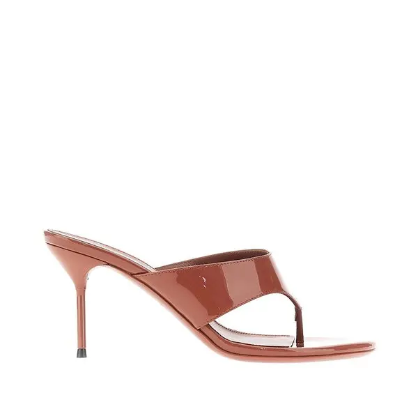Paris Texas Lidia' Patent-leather Thong Mules