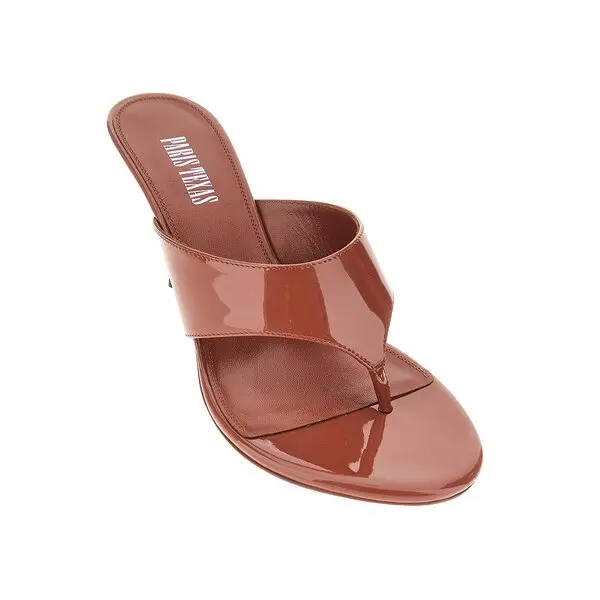 Paris Texas Lidia' Patent-leather Thong Mules