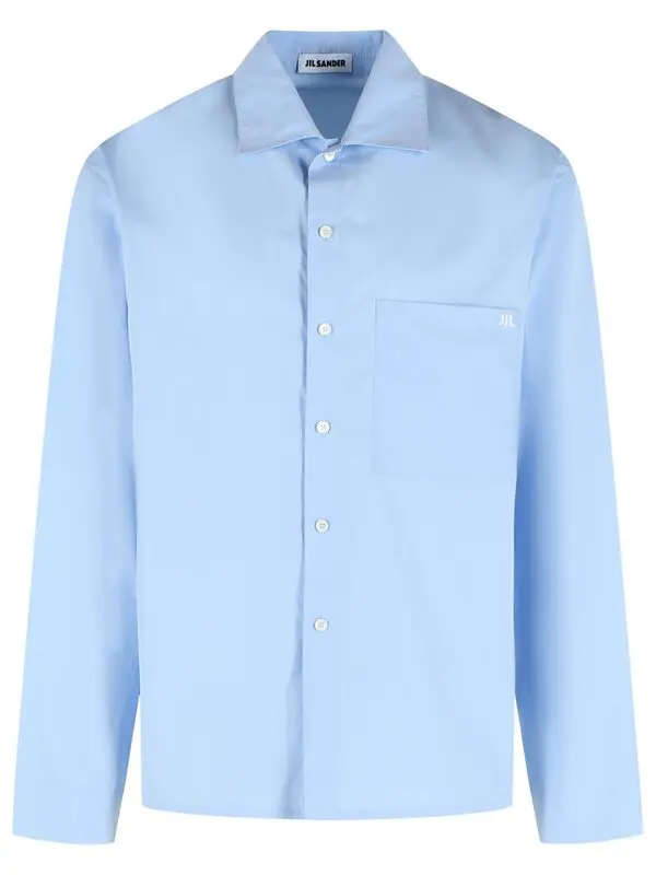 JIL SANDER Light Cotton Shirt - Blue