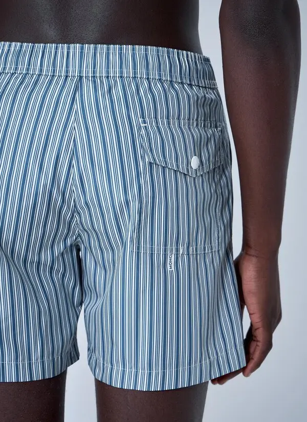 Moncler Striped Swim Shorts