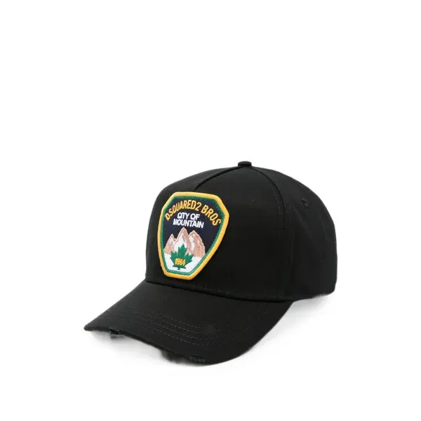 Dsquared2 Embroidered Patch Baseball Cap - Black
