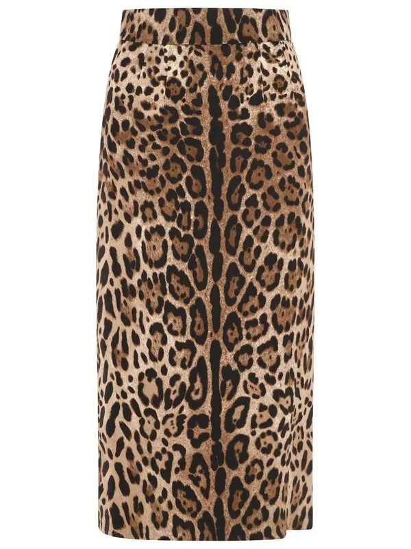 Dolce & Gabbana Leopard Viscose Skirt