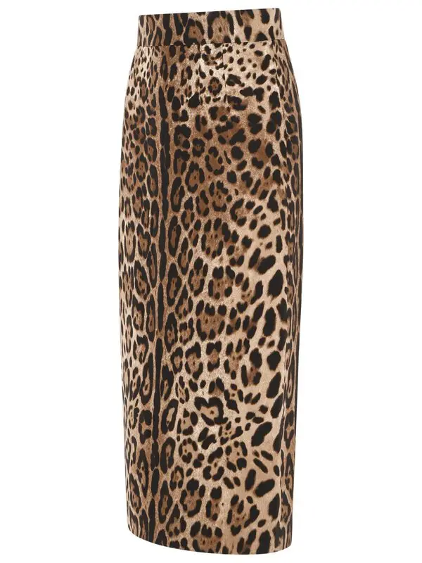 Dolce & Gabbana Leopard Viscose Skirt