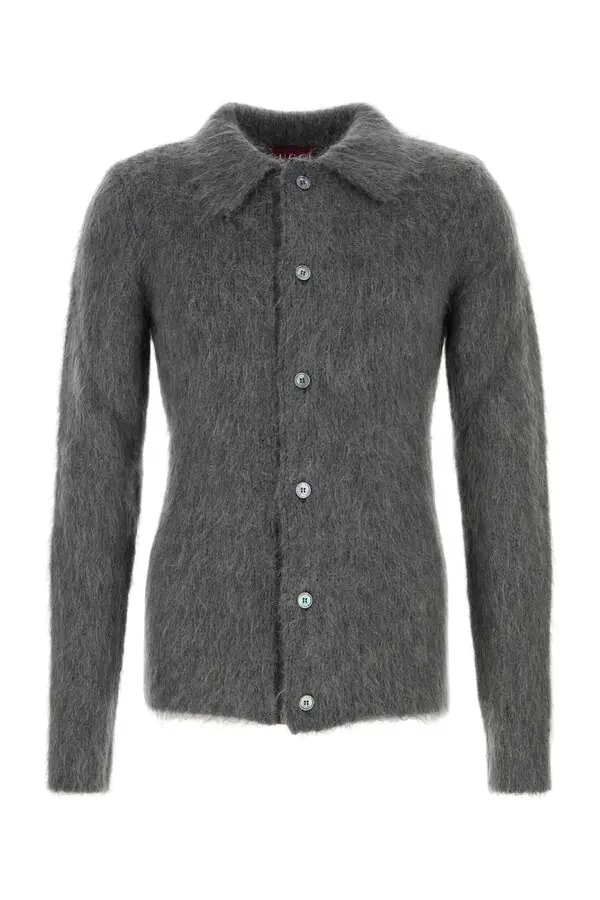 Gucci Grey Mohair Blend Cardigan - Gray