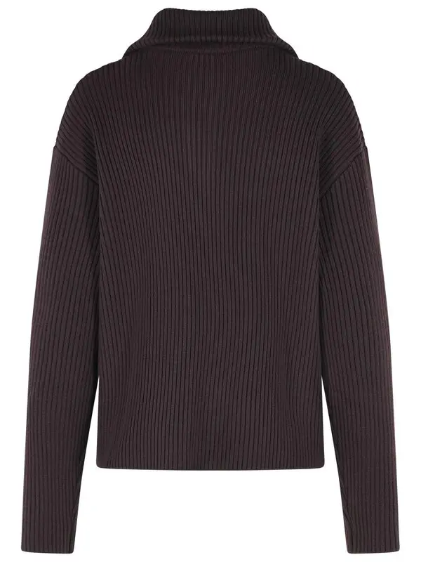 COURREGES Burnt Red' Merino Wool Sweater