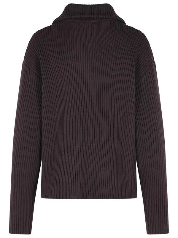 COURREGES Merino Wool Quarter Zip Sweater - Multicolor