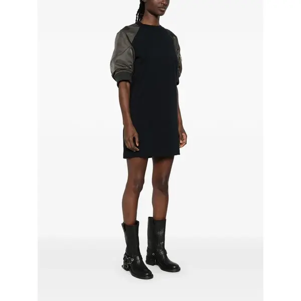 Sacai Panelled Crew Neck Day Dress