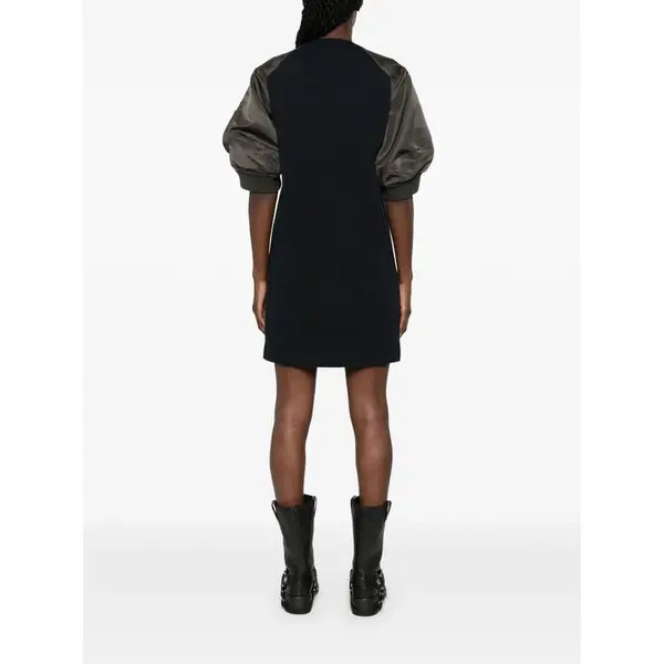 Sacai Panelled Crew Neck Day Dress