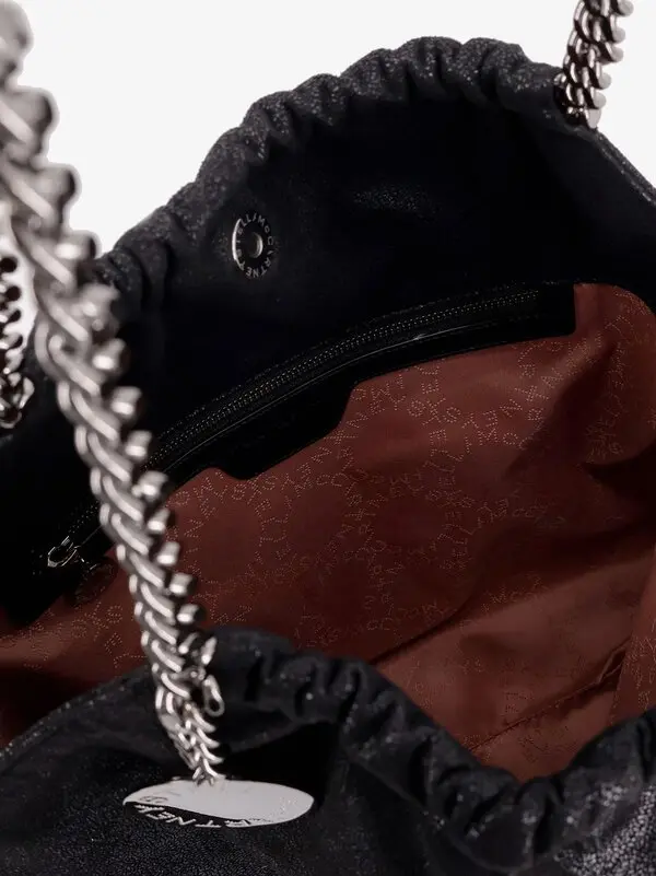 Stella McCartney Falabella Shoulder Bag With Metal Drawstring - Black
