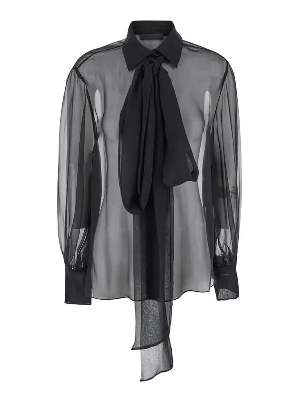 Valentino Garavani Silk Neck Scarf Shirt - Multicolor