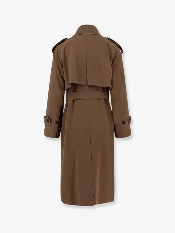 Max Mara Virgin Wool Trench - Multicolor