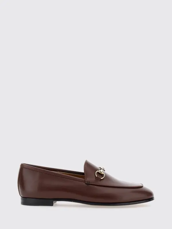 Gucci Jordaan Horsebit Loafers In Smooth Leather - Brown