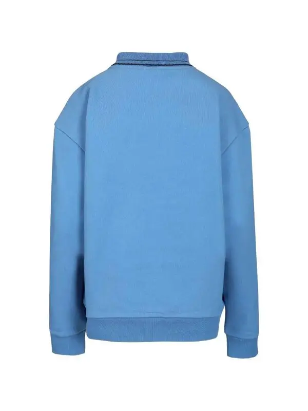 Miu Miu Sweatshirt With Embroidered Logo - Blue