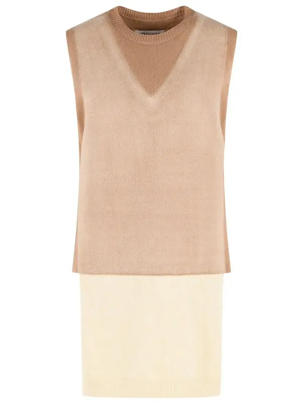 MAISON MARGIELA Beige Virgin Wool Vest