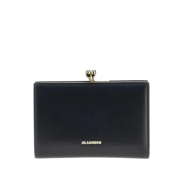JIL SANDER Goji' Small Leather Wallet - Black
