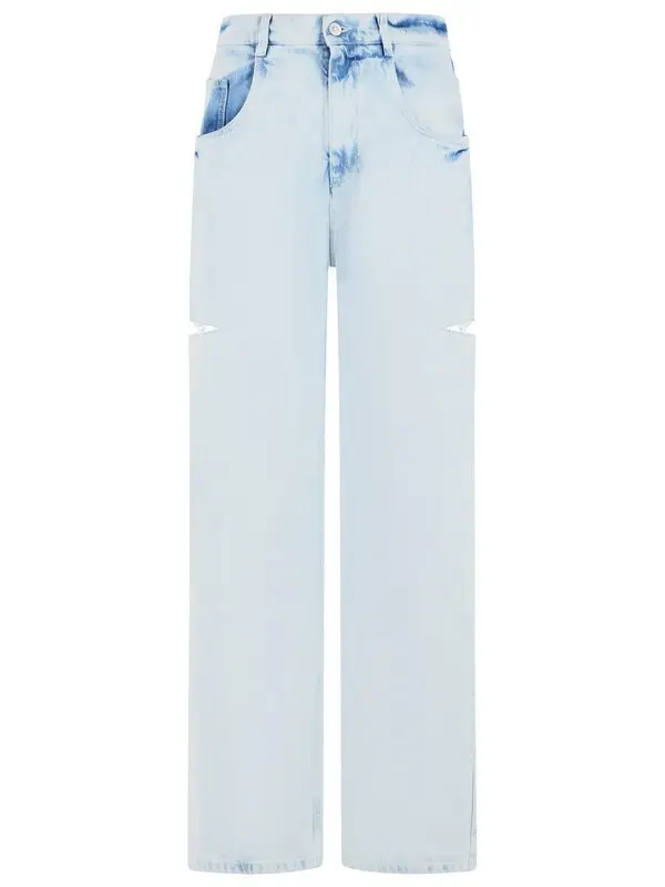 MAISON MARGIELA Cut-out' Light Denim Jeans - Blue