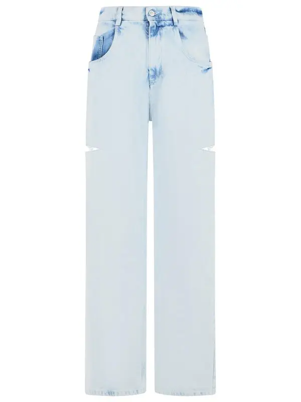 MAISON MARGIELA Cut-out Light Denim Jeans - Blue
