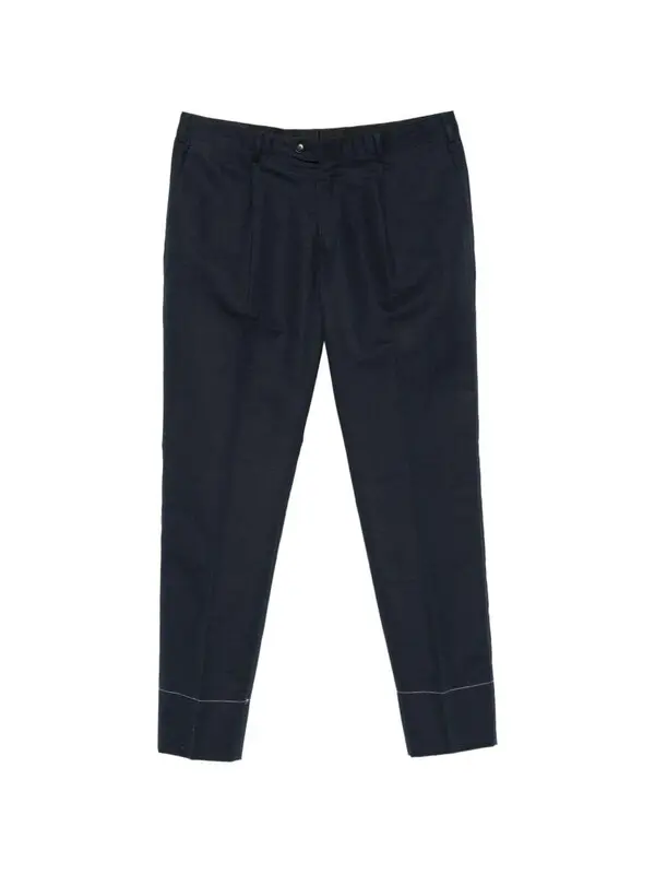 Brioni Pienza Linen And Cotton Trousers - Multicolor