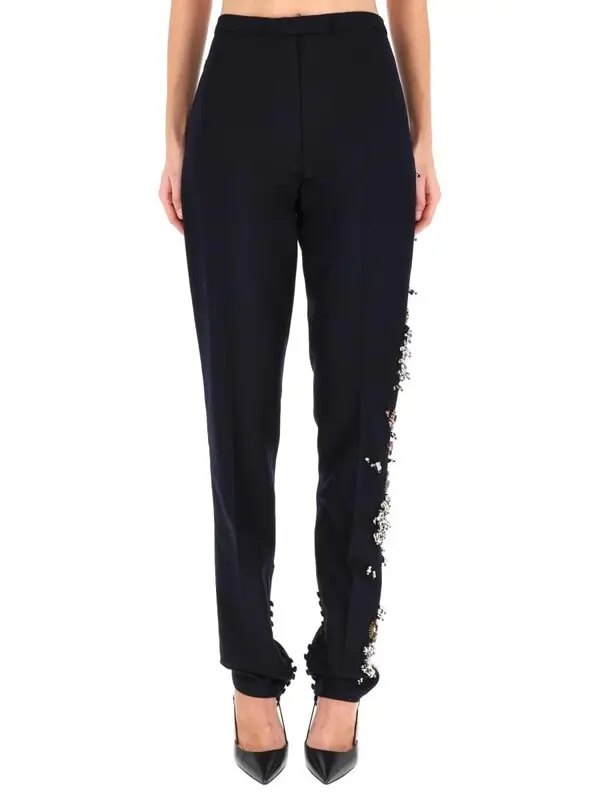 Dries Van Noten Embellished Wool Trousers
