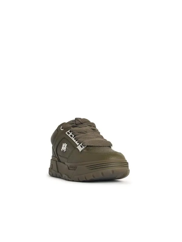 Amiri Metallic Ma-1' Thyme Leather Sneakers
