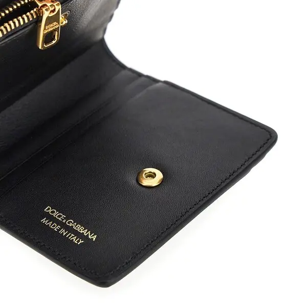 Dolce & Gabbana Leather Bi-fold Cardholder With Logo