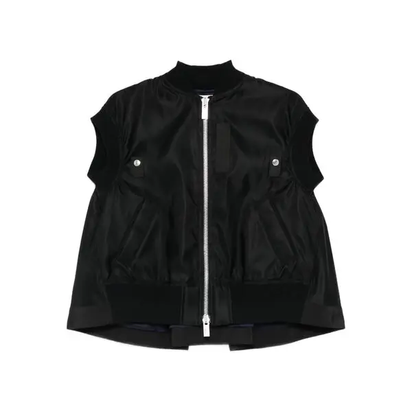 Sacai Jackets Waistcoat & Gilets - Black