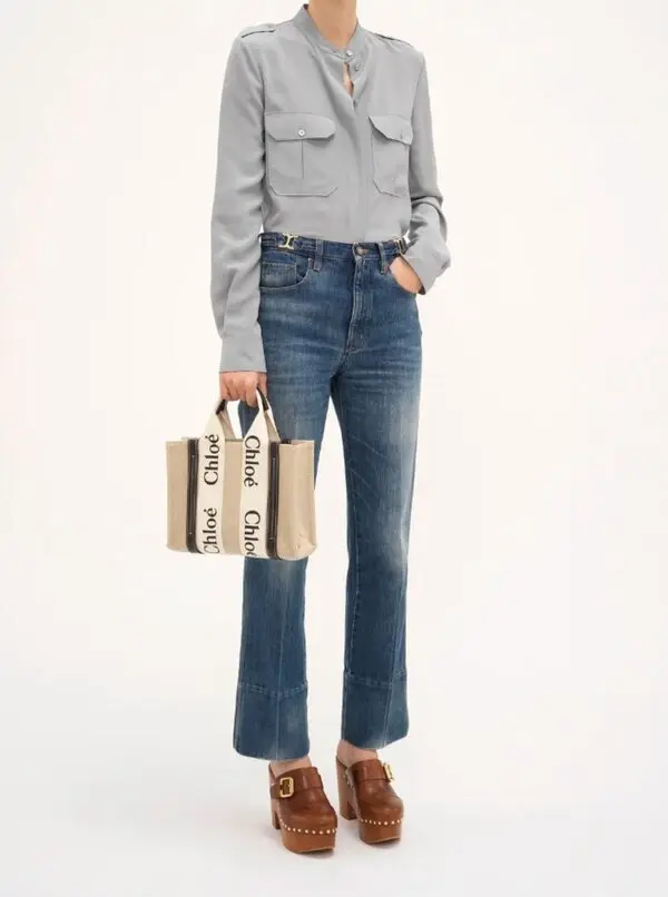 Chloé Woody Tote Bag - Cream
