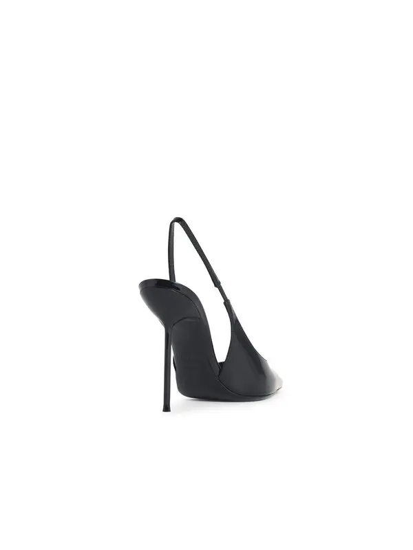 Paris Texas Lidia' Leather Slingbacks - Black