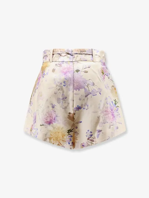 Zimmermann Luna Silk And Cotton Shorts