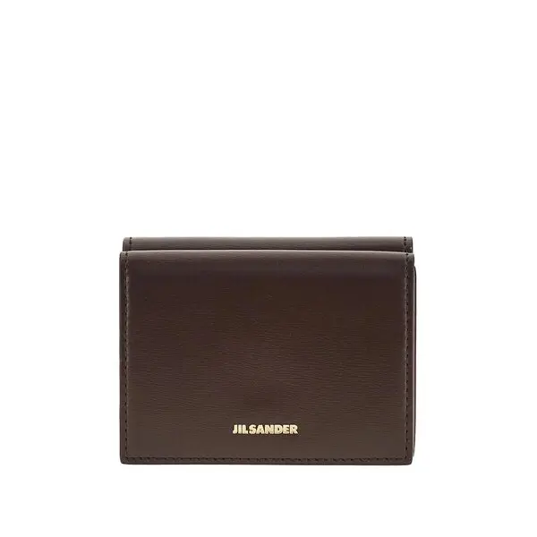 JIL SANDER Leather Mini Wallet - Brown