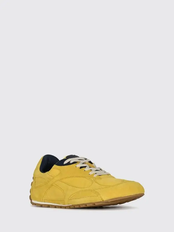 Bottega Veneta Orbit Suede And Nylon Sneakers With Notched Sole - Blue