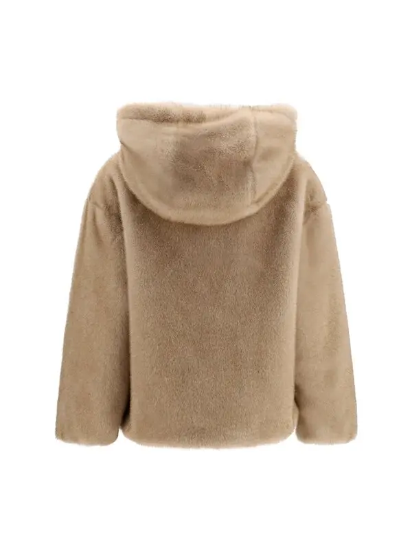 Herno Hooded Jacket In Eco-fur