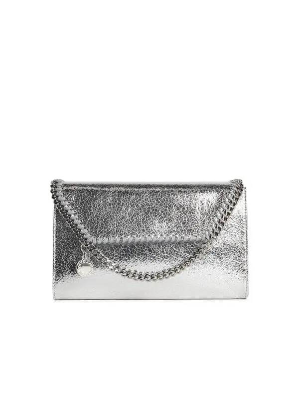 Stella McCartney Falabella' Vegan Leather Wallet Bag - Silver