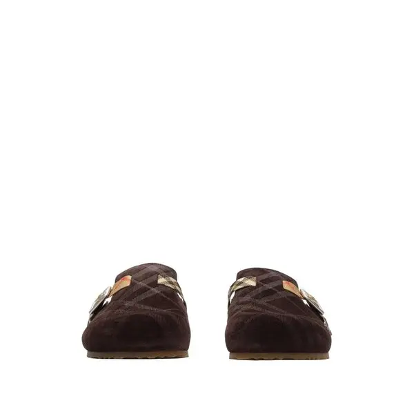 Burberry Urchin Shearling-lined Suede Clogs - Brown