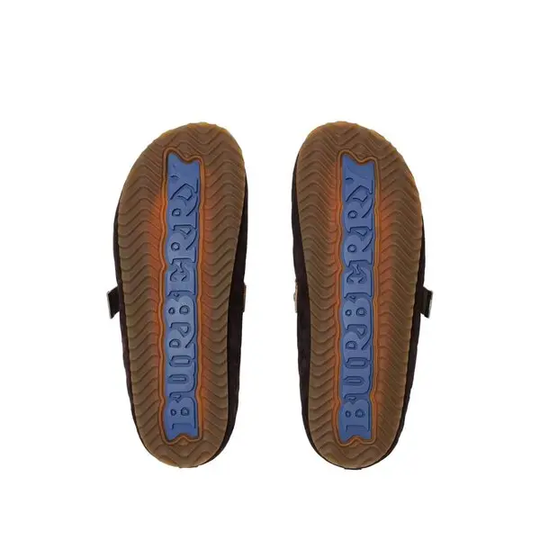 Burberry Urchin Shearling-lined Suede Clogs - Brown