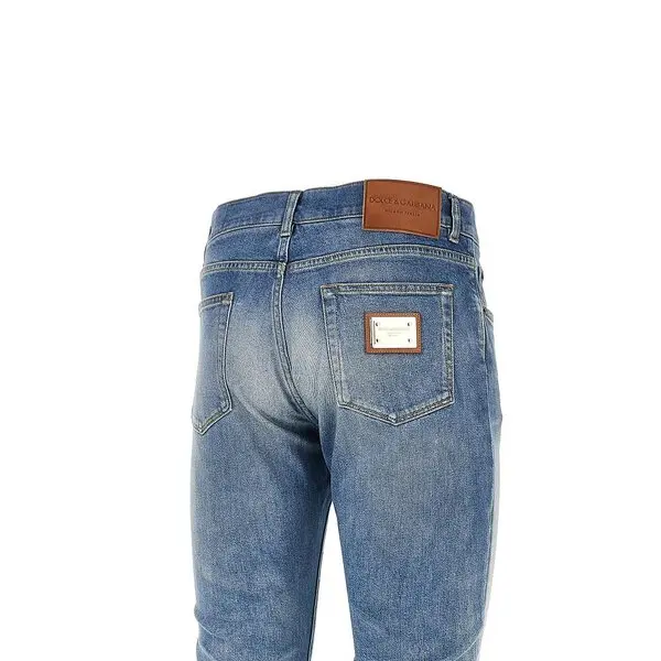 Dolce & Gabbana Stretch Denim Slim Fit Jeans - Blue