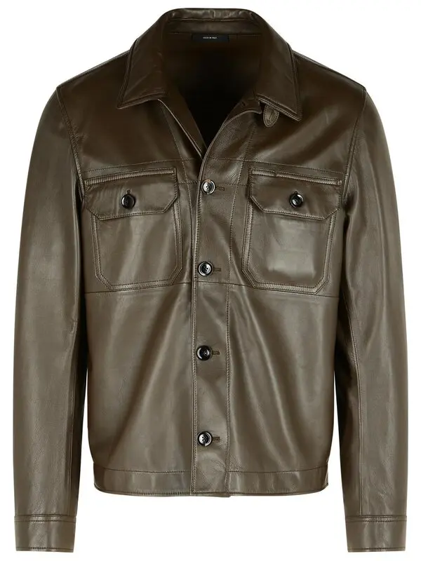 TOM FORD Tobacco Leather Jacket