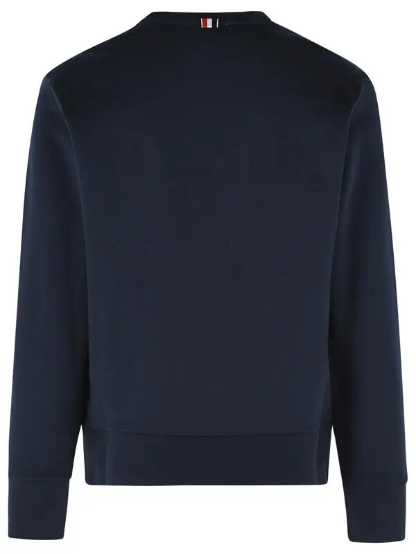 Thom Browne Colorblock 4 Bar' And Blue Cotton Sweatshirt