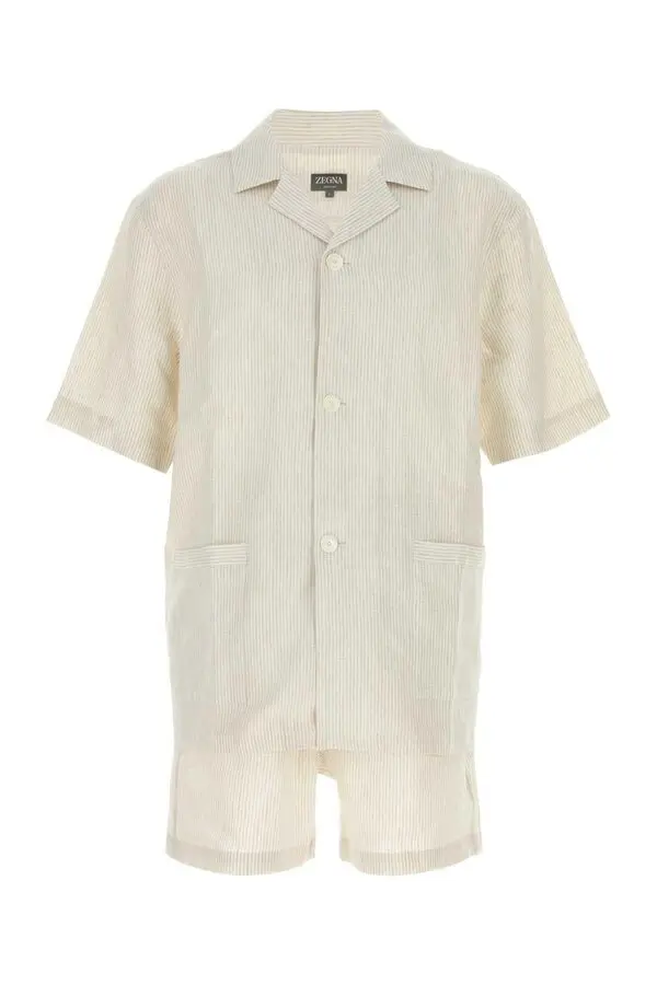 Zegna Embroidered Linen Pyjama