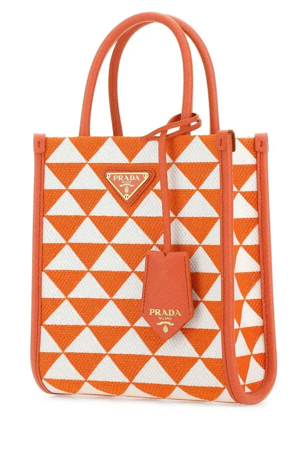 Prada Embroidered Fabric Micro Symbole Handbag - Multicolor