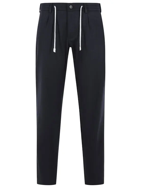 Eleventy Wool Blend Trousers - Blue