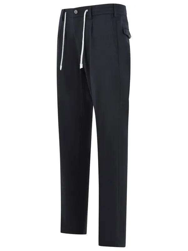 Eleventy Wool Blend Trousers - Blue
