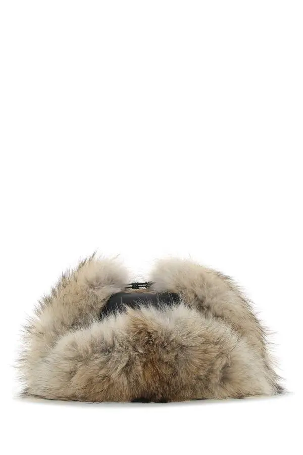 Prada Nylon And Fur Hat - Multicolor